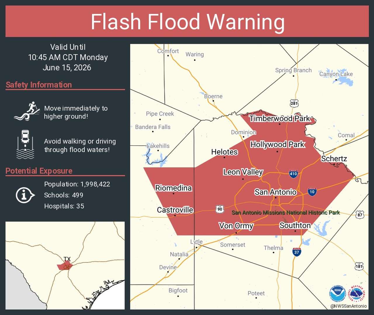 New record set: Here's how much rain fell in San Antonio early Monday