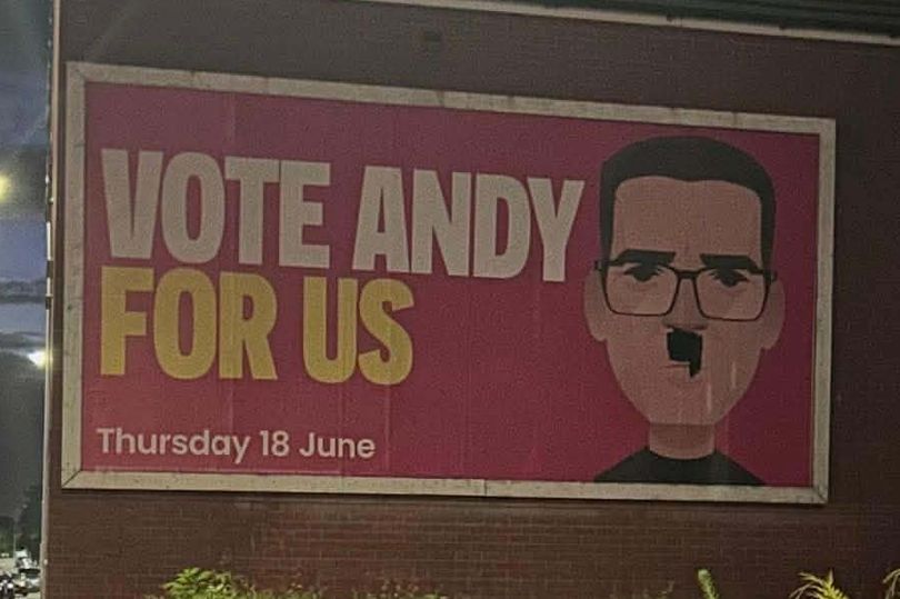 Police launch investigation after 'Hitler' moustache painted on Andy ...