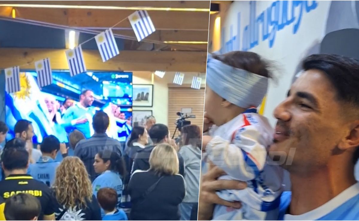 El delantero que alentó a la selección de Uruguay en Santiago en el ...