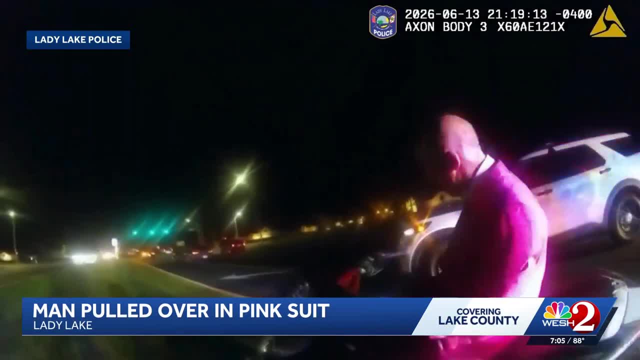 Man in pink suit arrested in Lady Lake for speeding and driving without ...