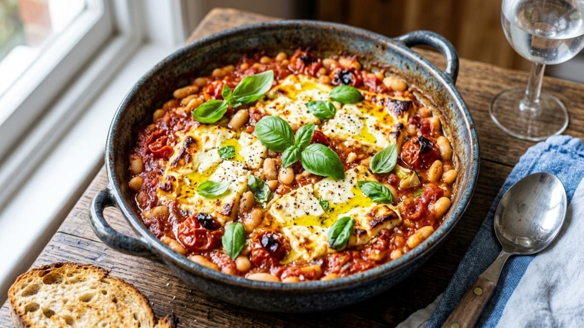 The baked feta dinner everyone is making right now: Creamy white beans ...