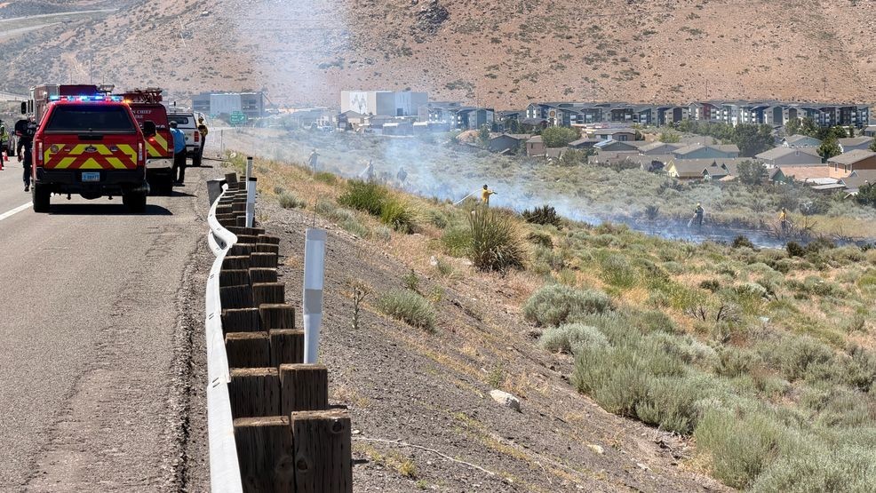 Brush fire knocked down between Stead and Red Rock Boulevard