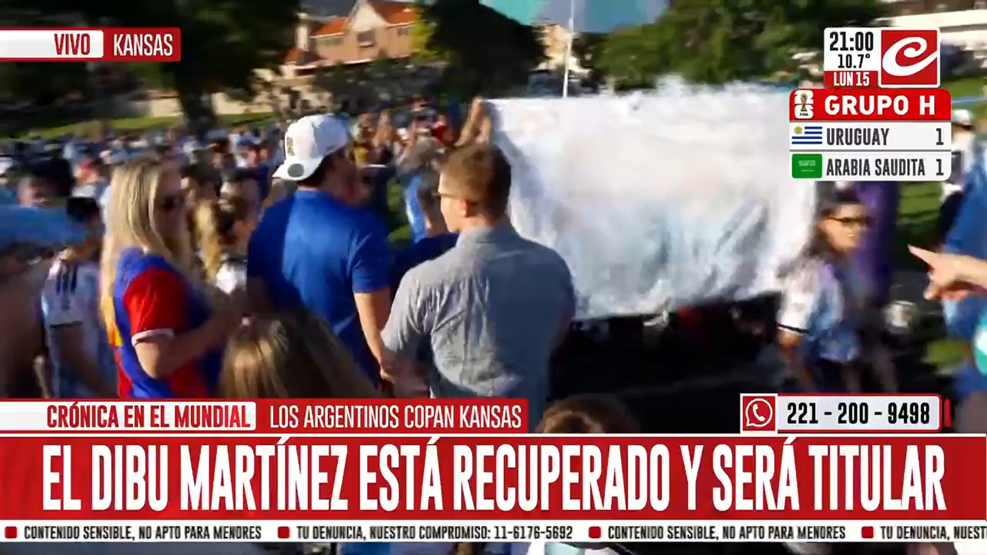 Argentinos y yanquis en un banderazo para la selección
