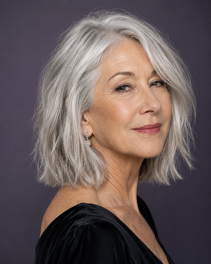 10 hairstyle trends that teach us hair oil is still making grey hair ...