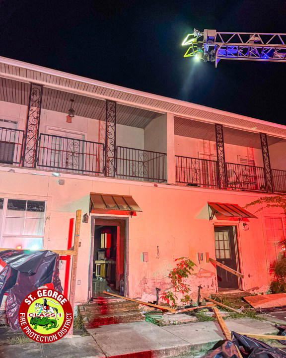 St. George Fire Department contains apartment fire; no injuries reported