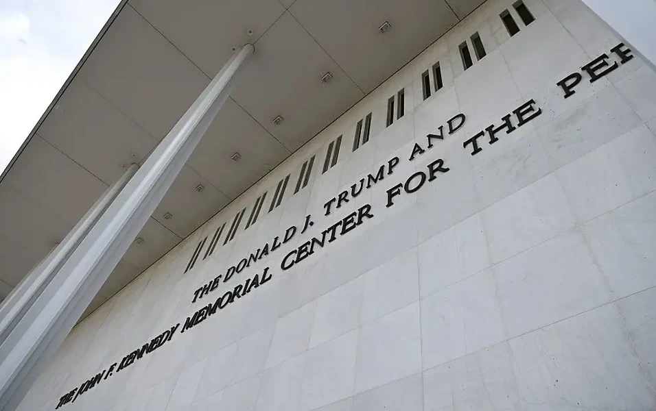 Rainbow appears after Trump name removed from Kennedy Center