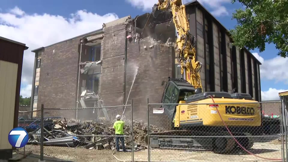 Part of Yellow Springs High Scholl demolished