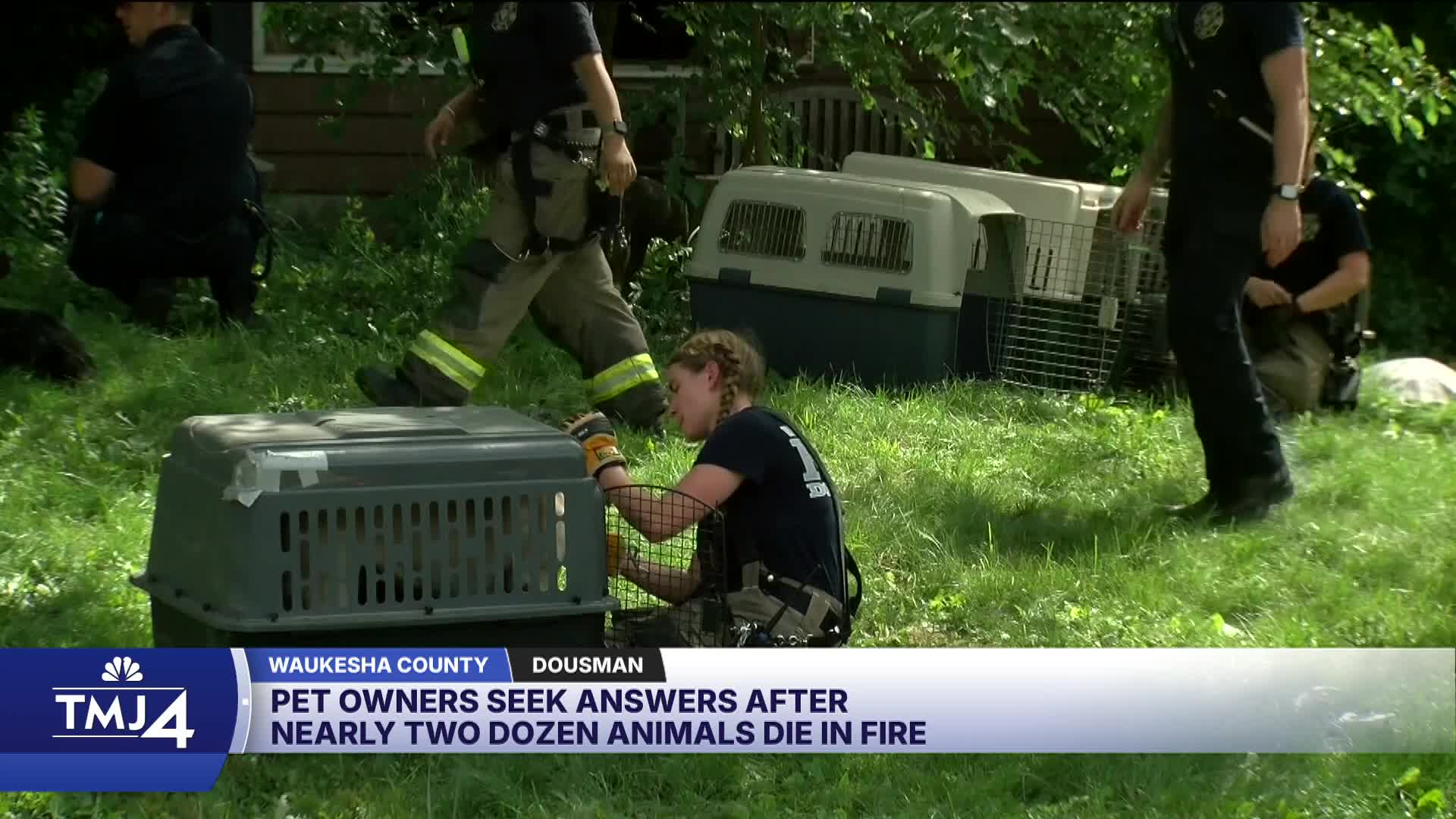 Families say pets died in Dousman house fire while in-home pet care ...