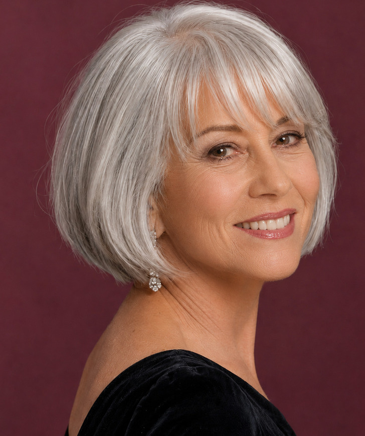 10 hairstyle trends that teach us hair oil is still making grey hair ...