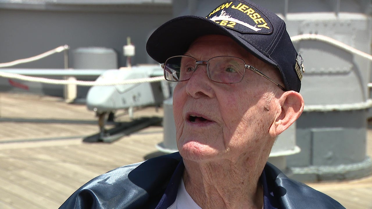 101-year-old last living WWII battleship New Jersey sailor honored in ...