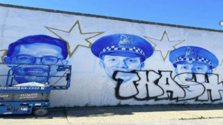 $1,000 reward offered after mural honoring fallen Chicago police ...