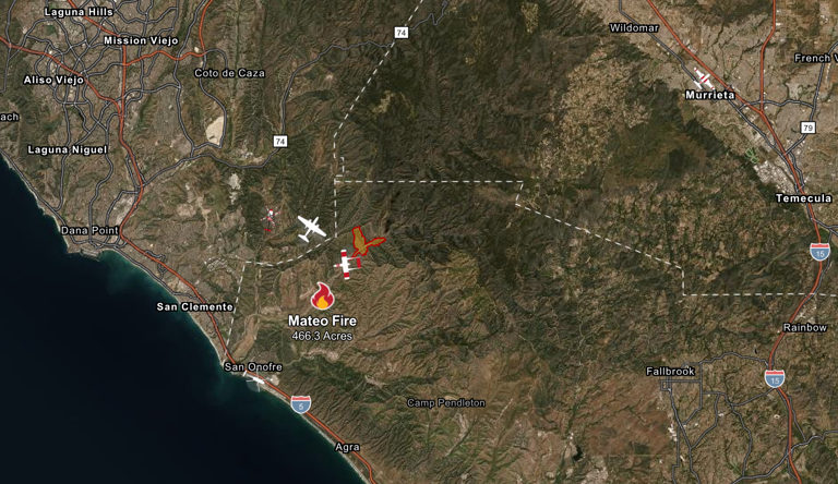 Major brush fire sending smoke to Temecula, Murrieta, Lake Elsinore ...