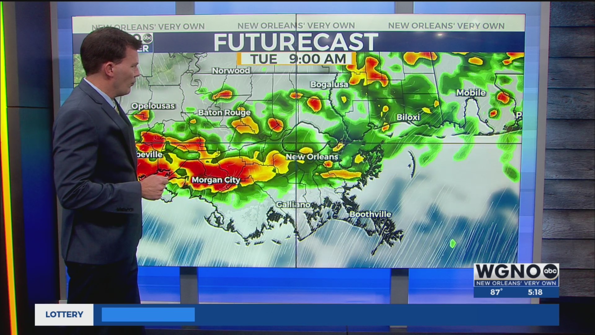 Locally heavy rain again on Tuesday