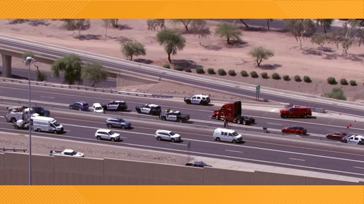 Police pursuit, crash shuts down Loop 202 lanes in Phoenix