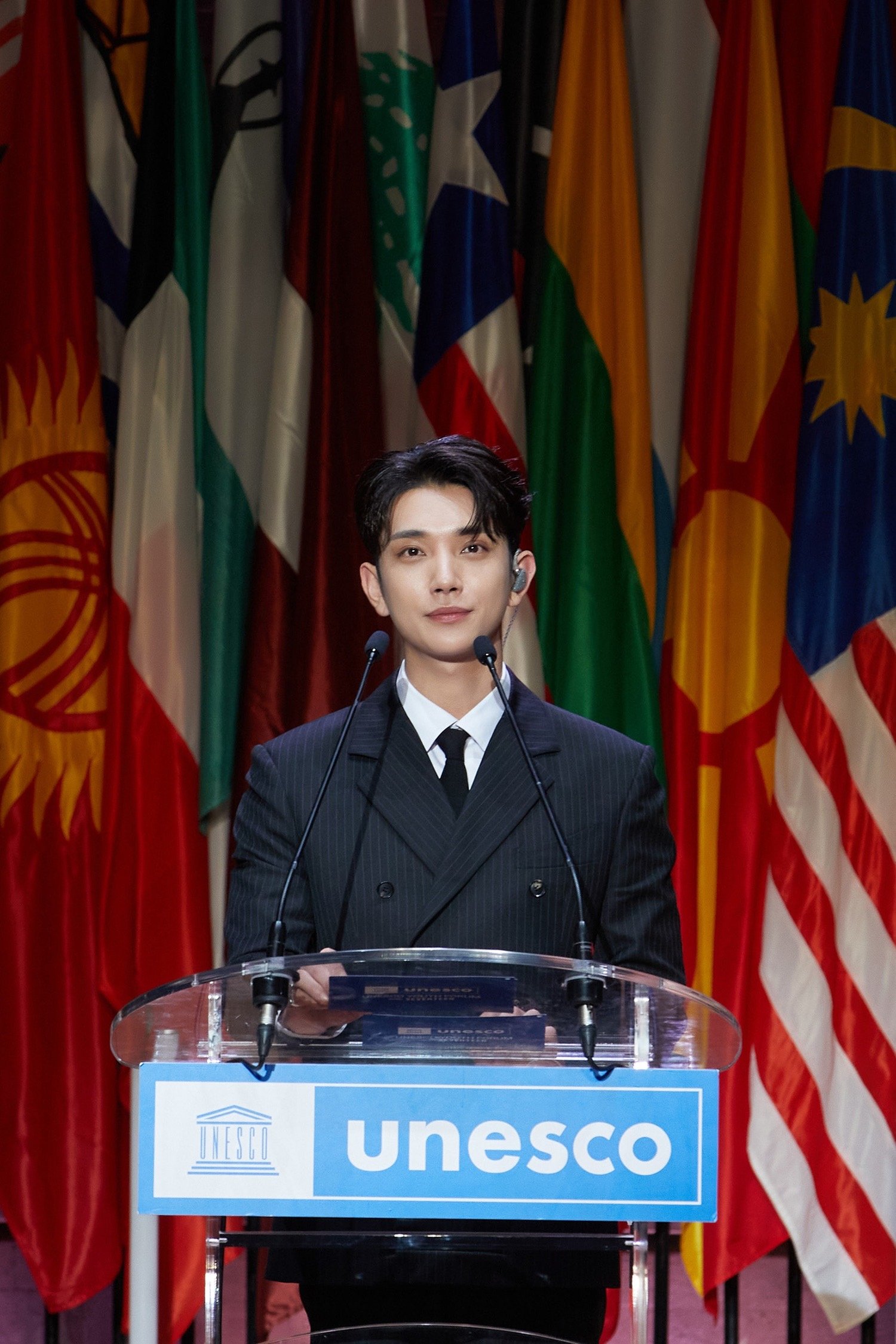 세븐틴 조슈아, 유네스코 본부 연단 오른다