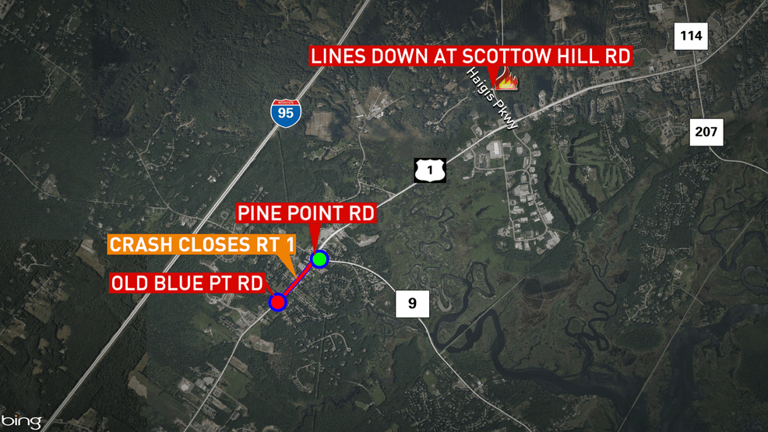 Haigis Parkway reopens as Route 1 remains closed in Scarborough