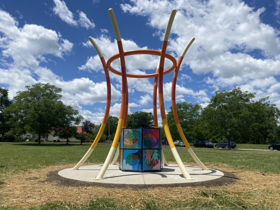 Fort Wayne’s latest sculpture unveiled in Harvester Neighborhood