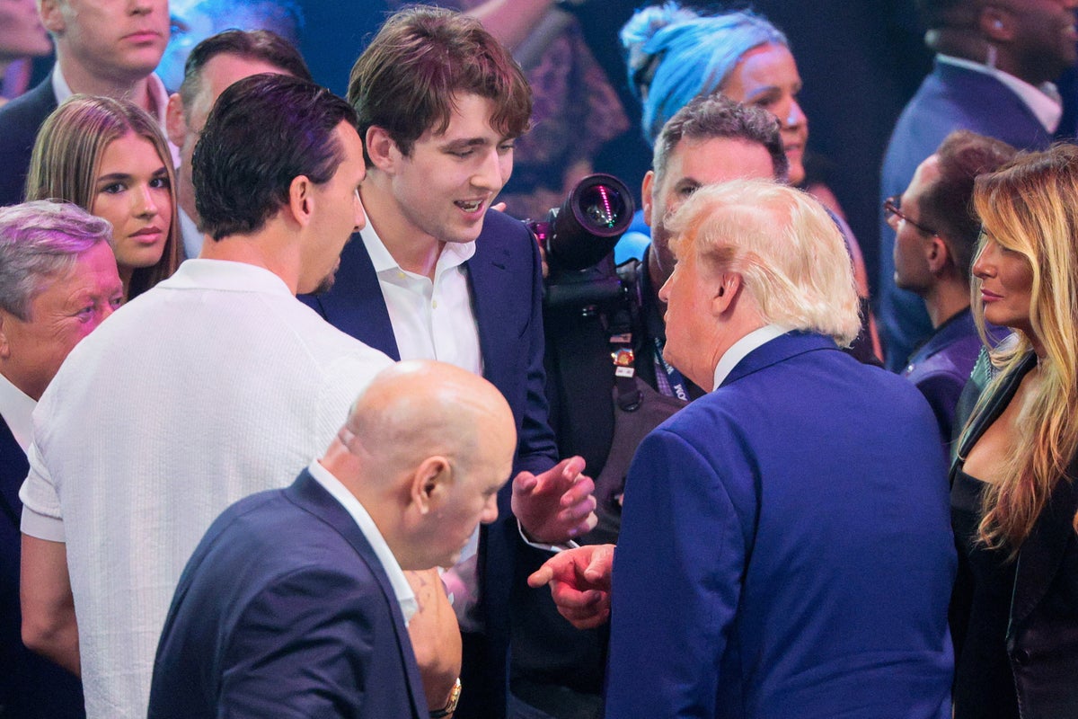 Trump’s son makes rare appearance at White House UFC event