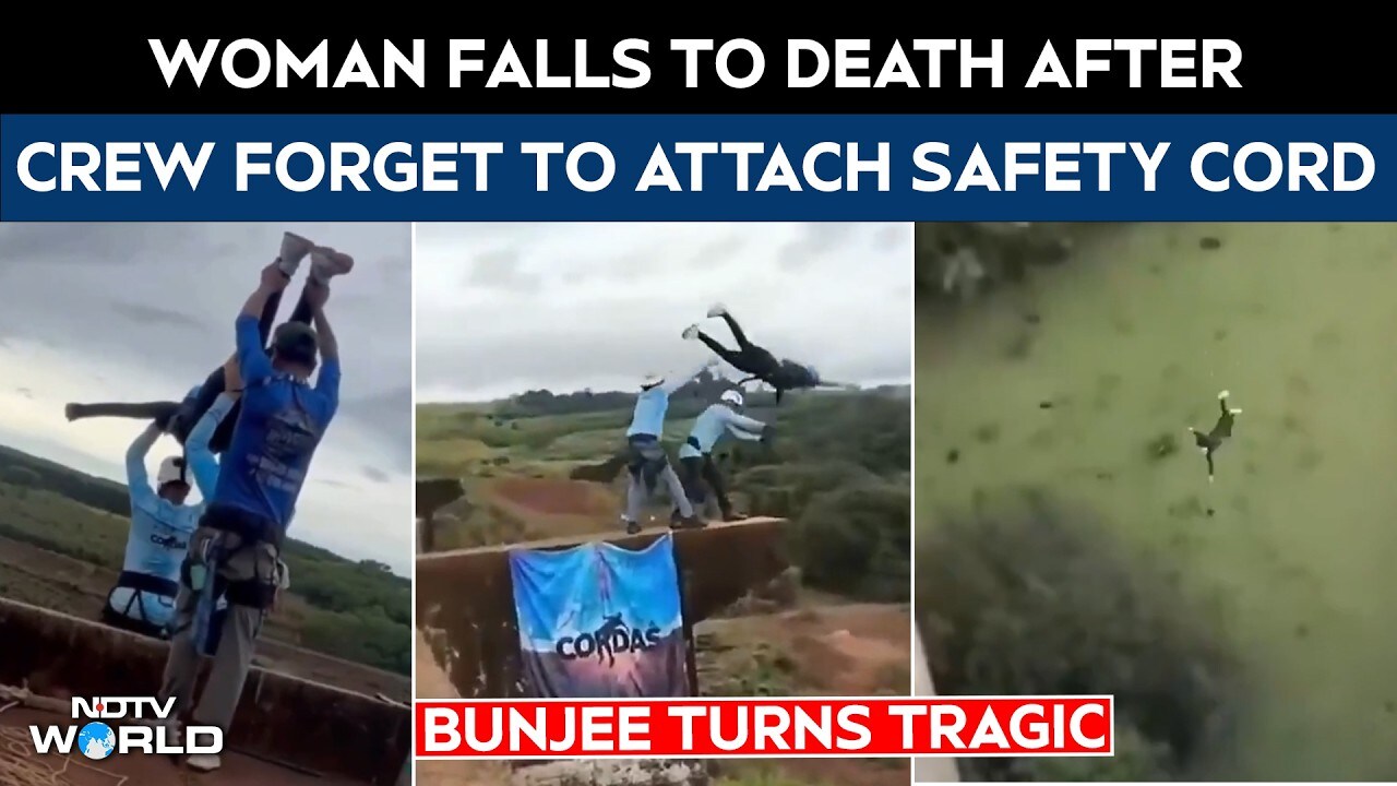 Brazil Bunjee Jumping Video | Woman Falls To Death After Crew Forget ...