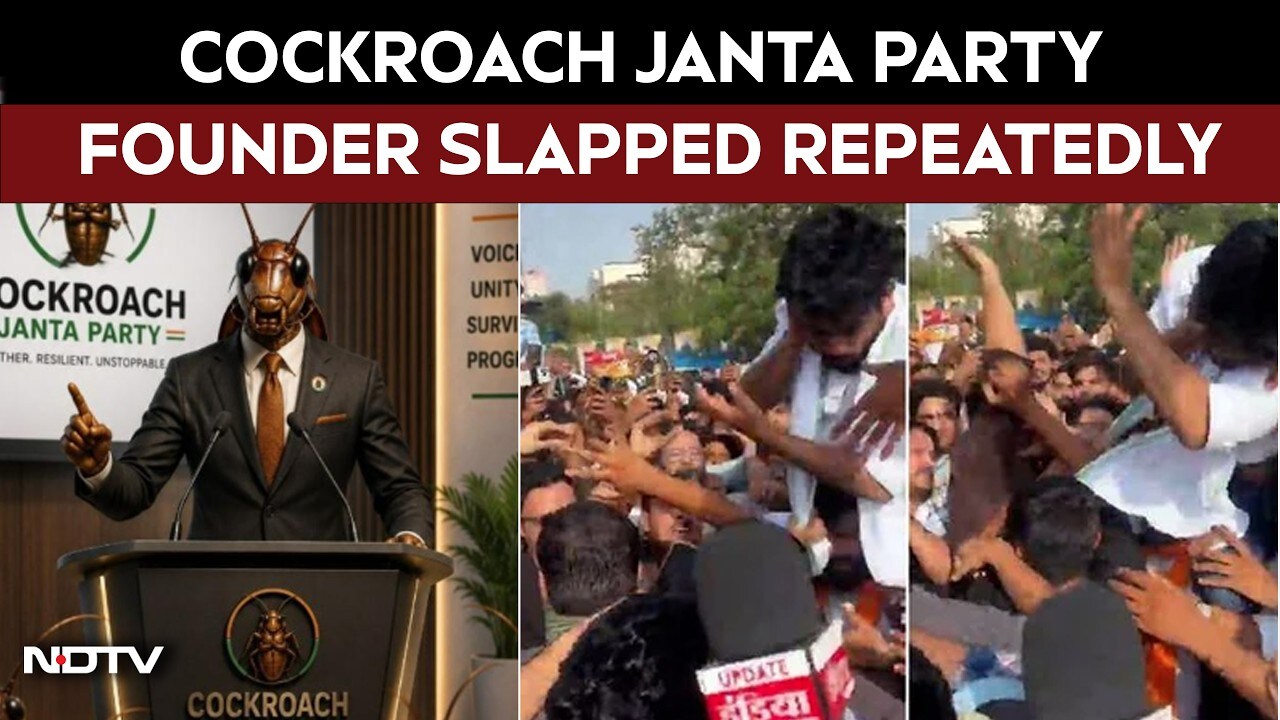 CJP slap video | On camera, Cockroach Janta Party founder slapped ...