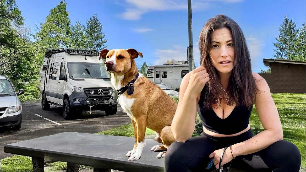 Living at a highway rest stop | Solo female van life
