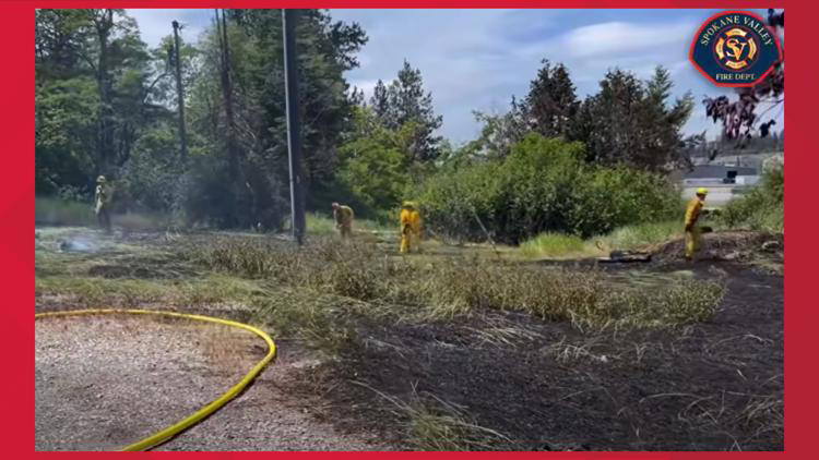 Spokane Valley firefighters contain brush fire along Mission Avenue ...