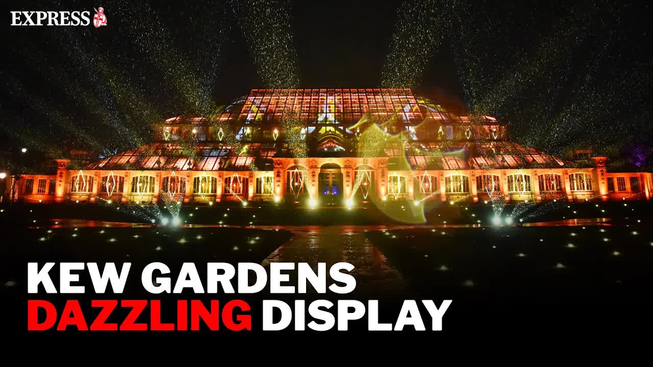 London's iconic Kew Gardens dazzles as annual Christmas light-show ...