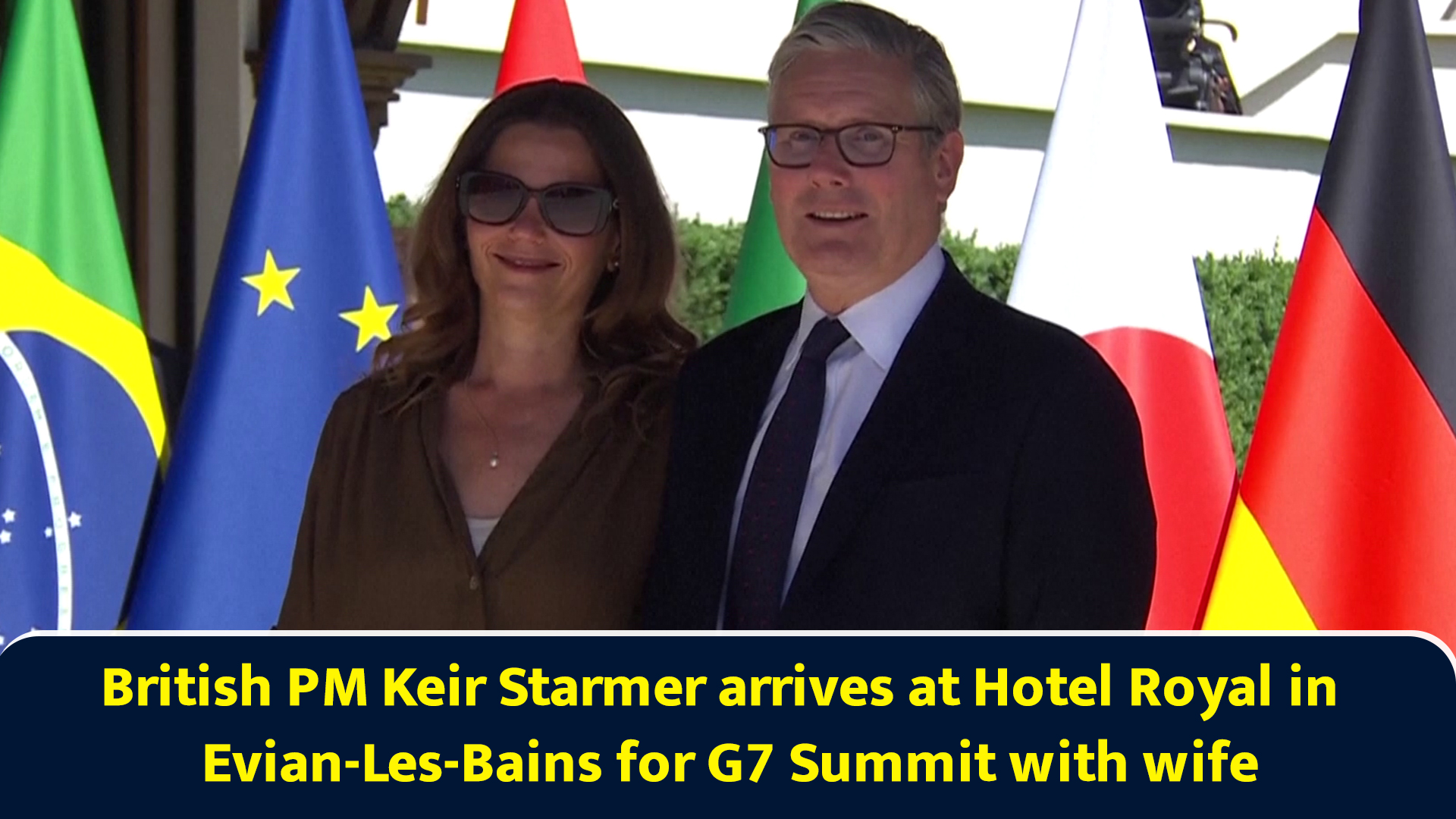 British PM Keir Starmer arrives at Hotel Royal in Evian-les-Bains for ...