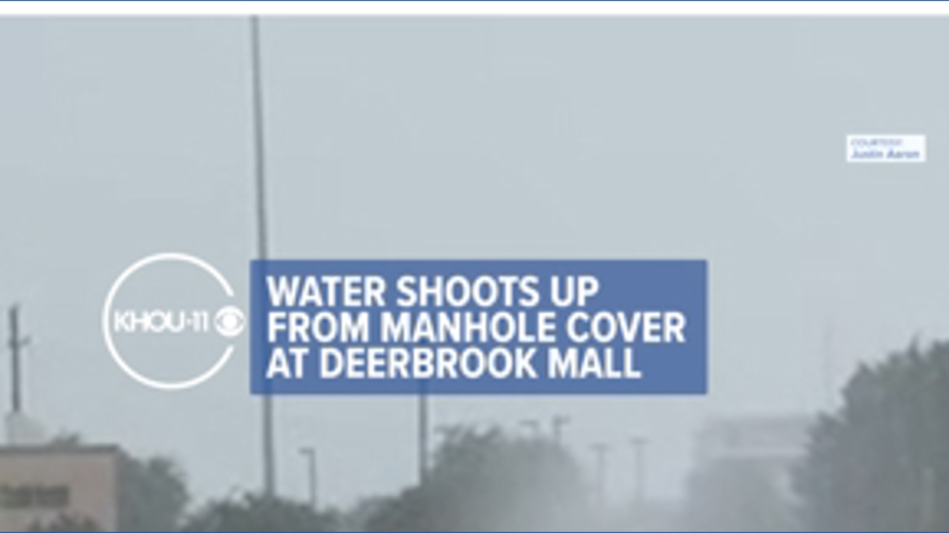 Watch: Water shoots from manhole cover at Deerbrook Mall during storms