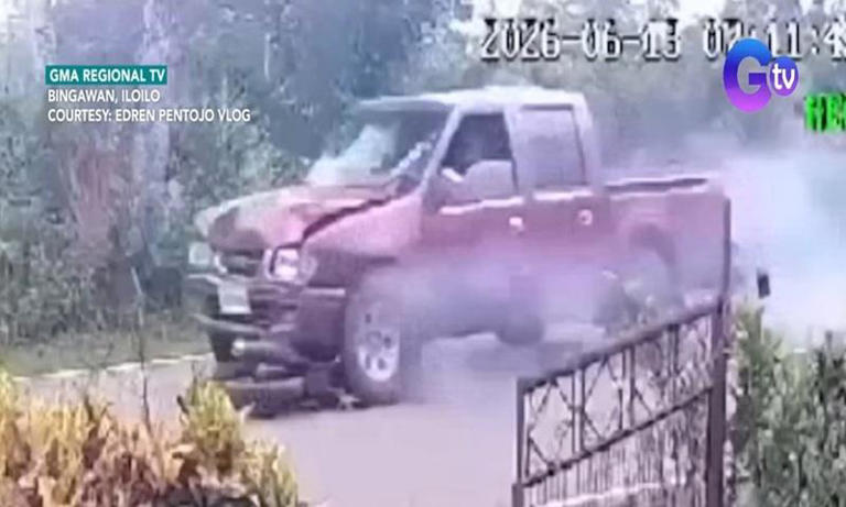 Motorcycle, tricycle in Bingawan, Iloilo hit by pickup truck; 2 dead, 2 ...