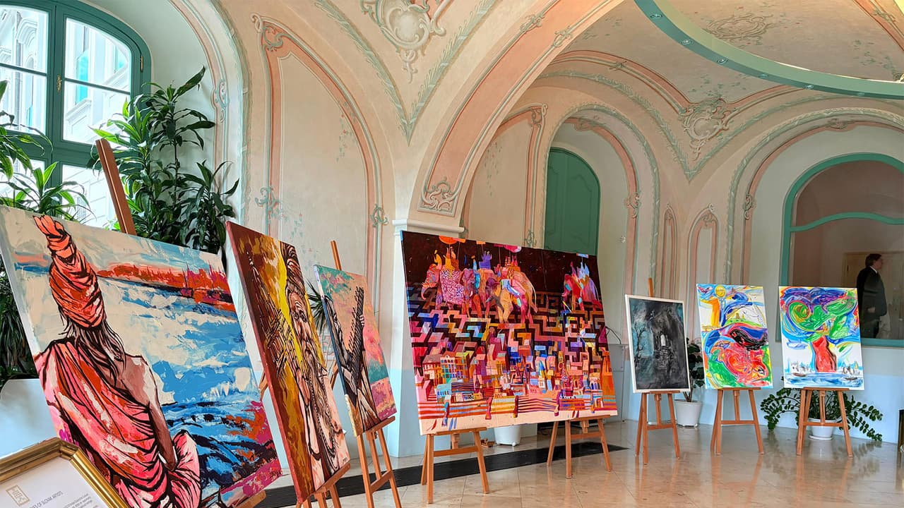 PM Modi visits Varanasi-inspired art exhibition in Bratislava, Slovakia