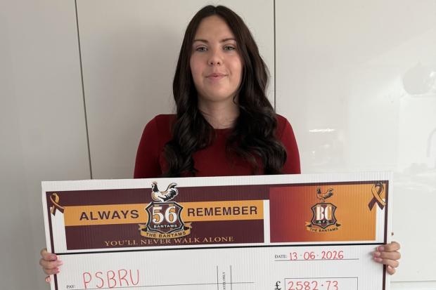 Bantams-loving teen raises another huge sum for Bradford Burns Unit
