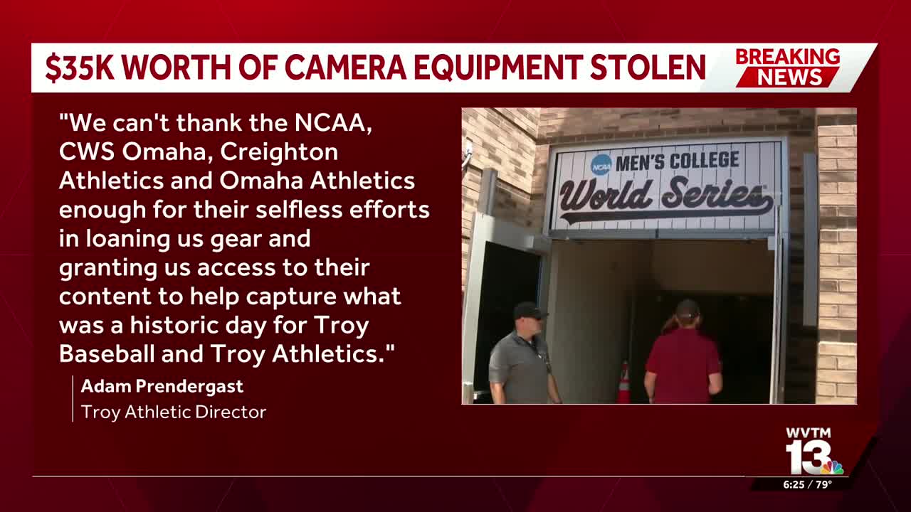 About $35,000 worth of camera equipment stolen from Troy baseball's ...