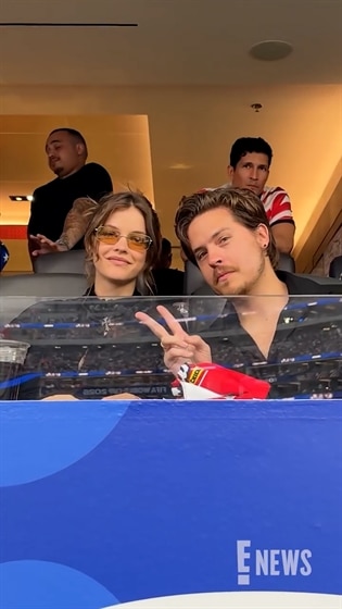 Dylan Sprouse and Barbara Palvin at the World Cup