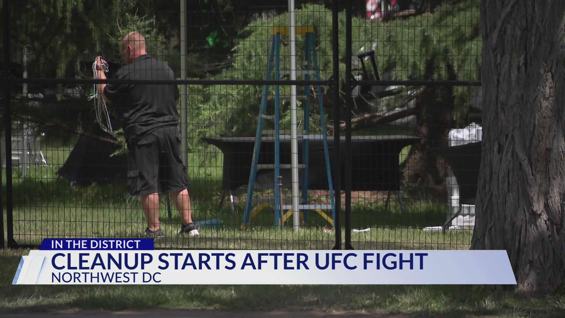 Cleanup starts after White House UFC fight