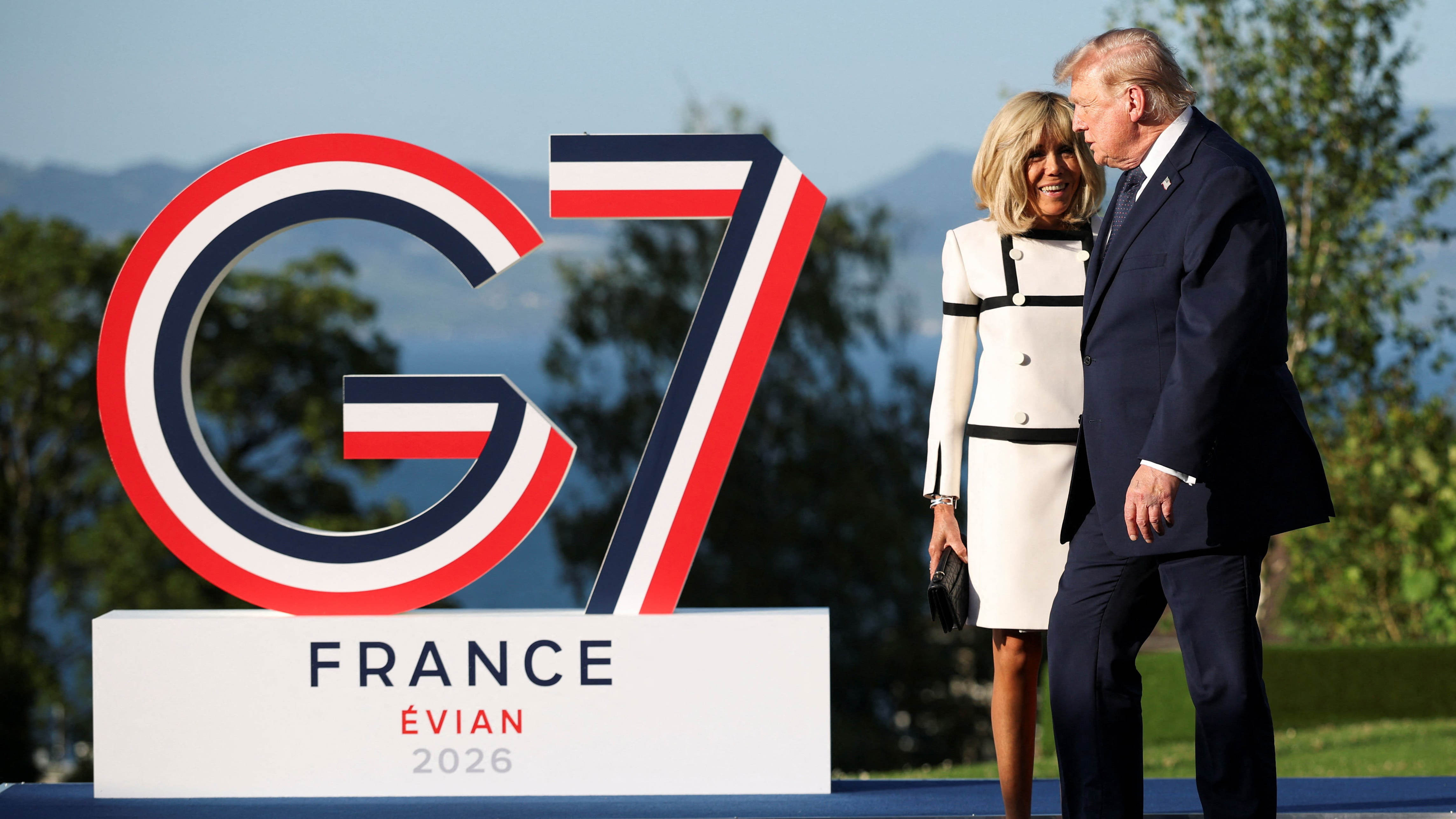 Trump arrives at G7 summit seeking momentum after Iran deal announcement
