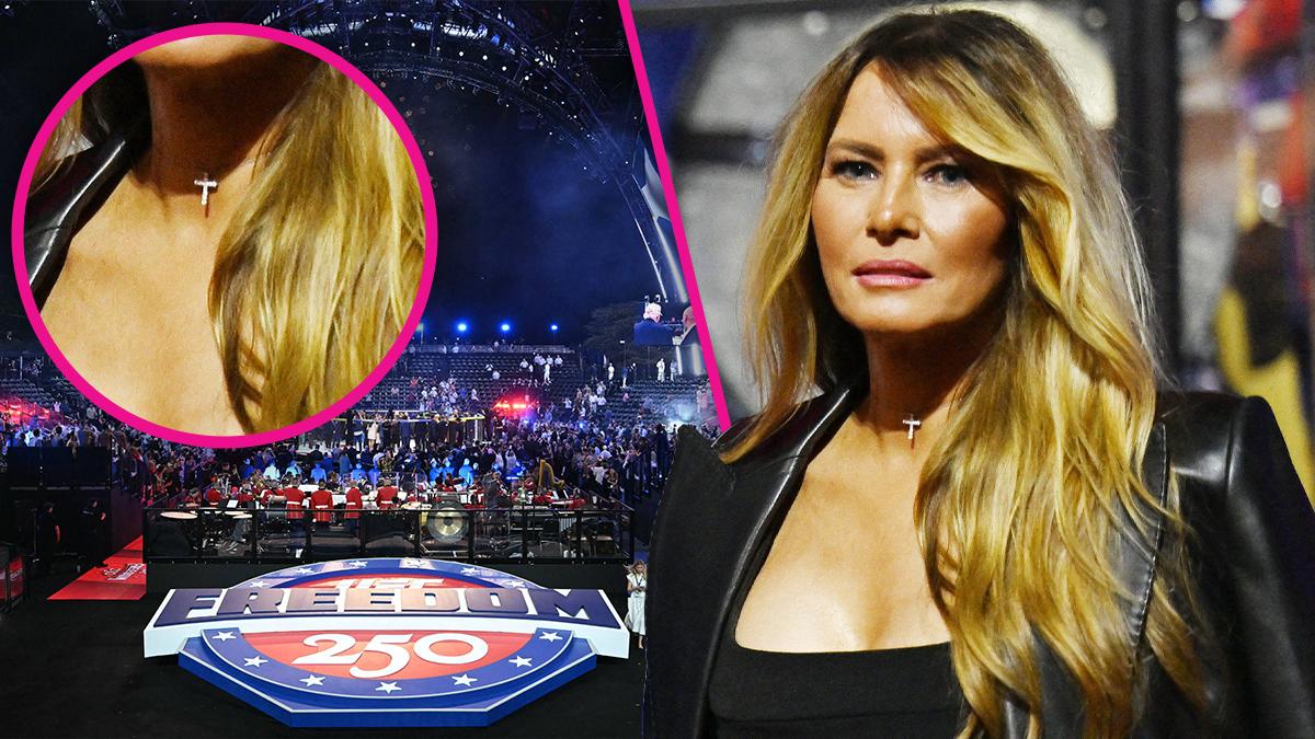 Melania Trump mocked for wearing super-tight cross necklace at White ...