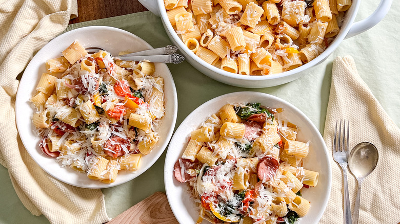 Smoky mustardy kielbasa pasta recipe
