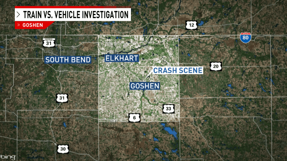 Woman in intensive care after train collides with SUV in Goshen