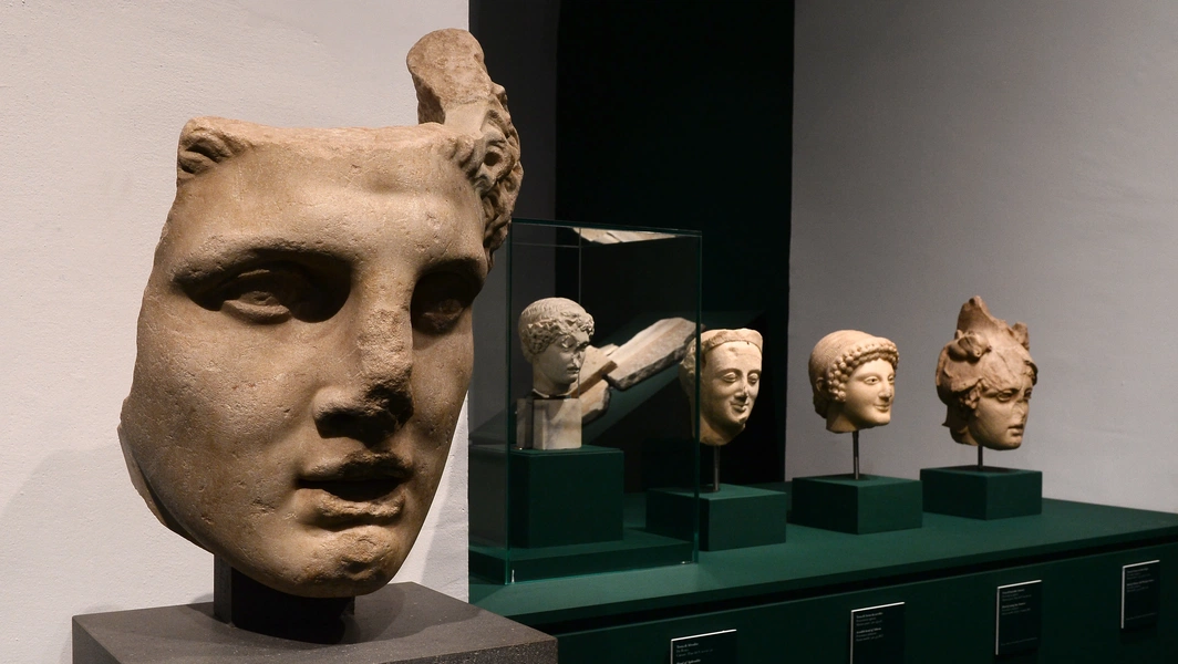 Two rare Roman busts found hidden in ancient winepress