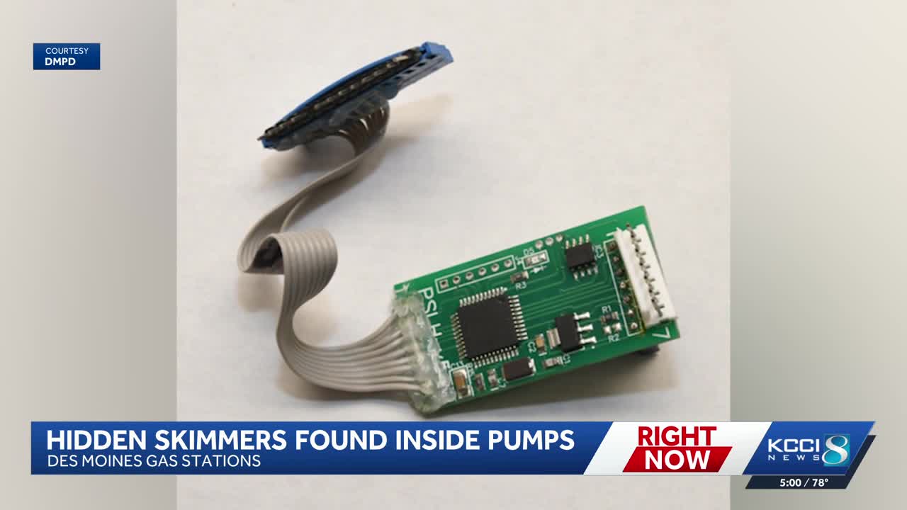 Police investigate hidden card skimmers at Des Moines gas stations