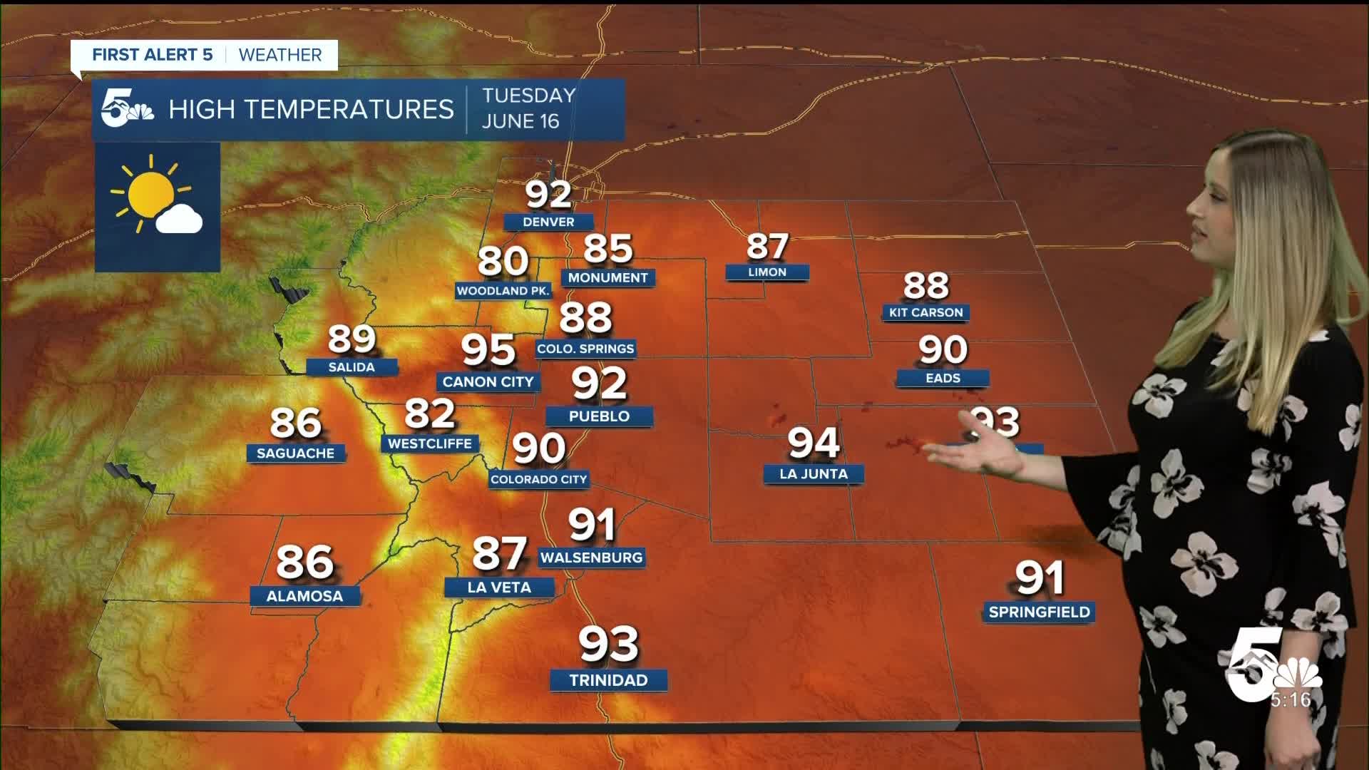 Temperatures are on the rise with a mid-week scorcher incoming