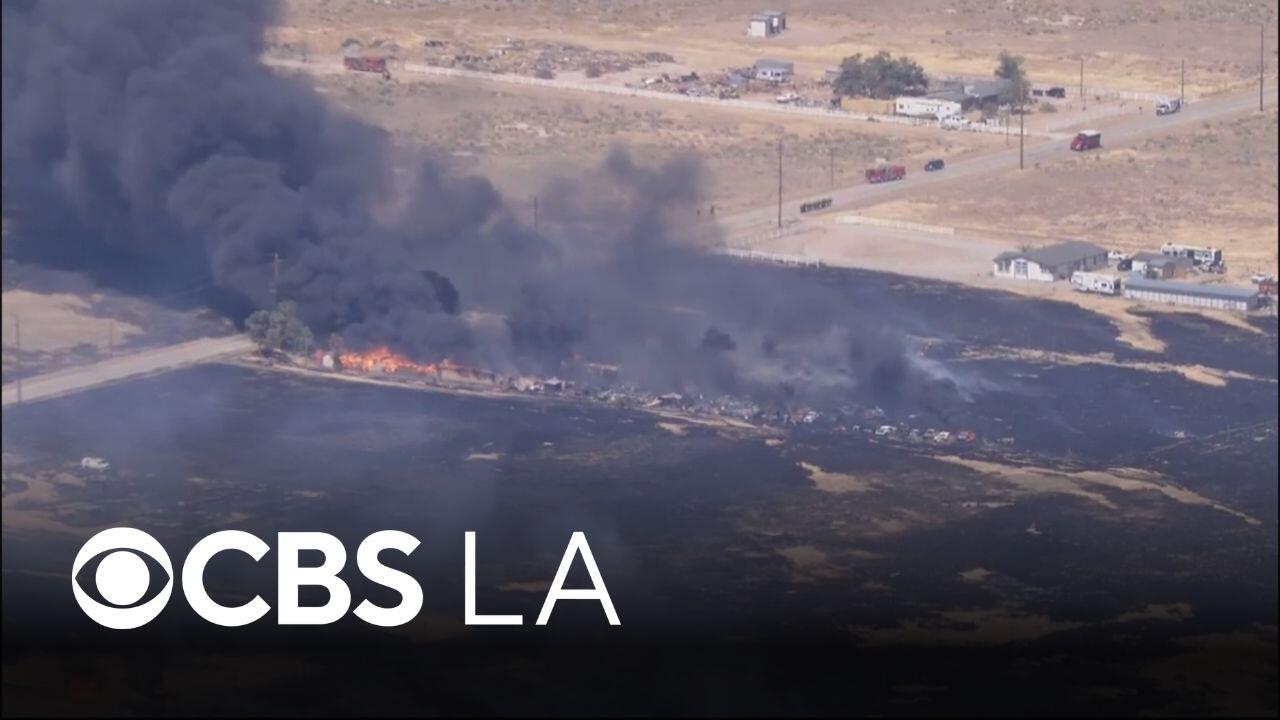 Hazel Fire burns about 40 acres near Lancaster