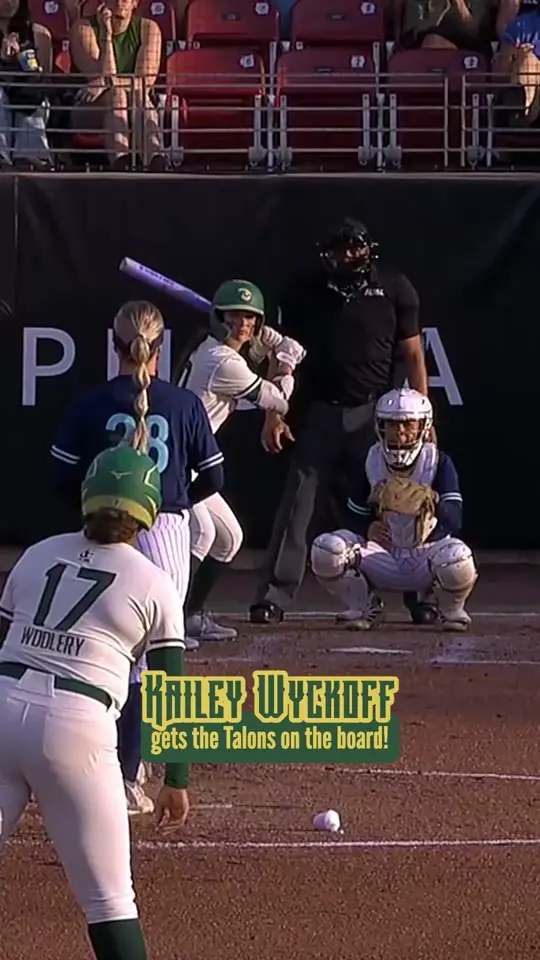 welcome to the Talons, Kailey! she rips a single to score our first ru...
