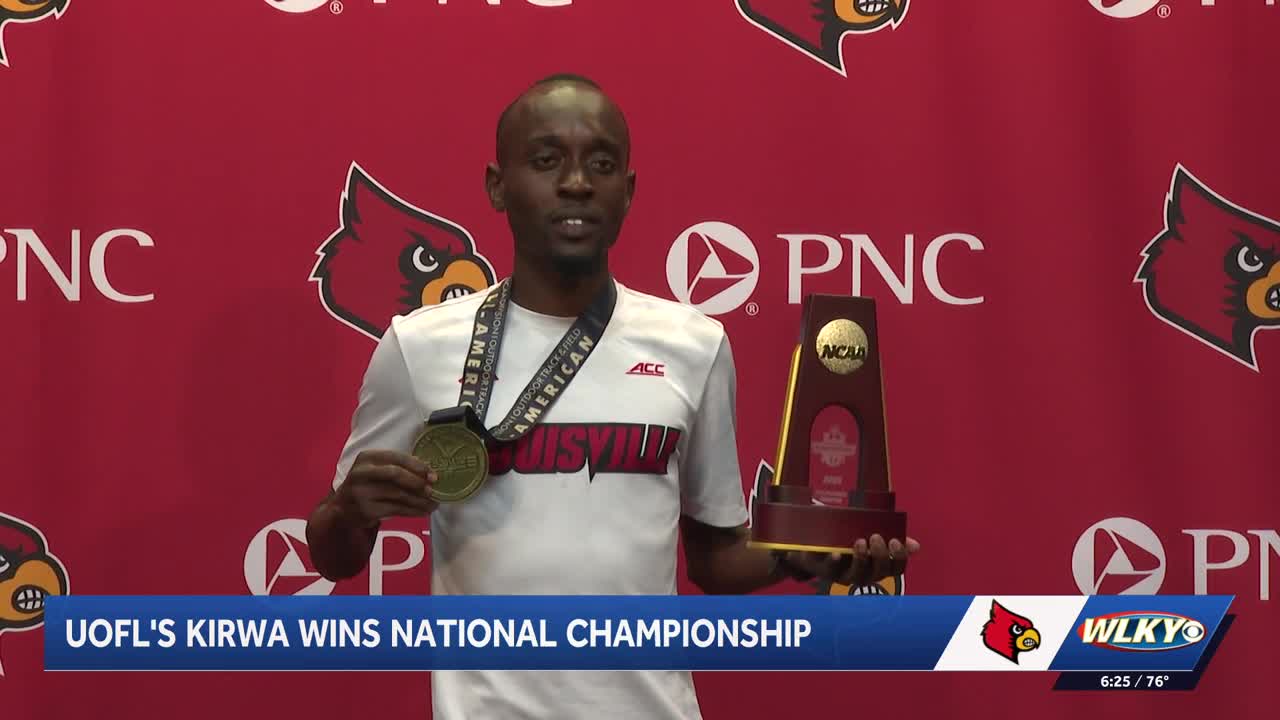 UofL's Geoffrey Kirwa reflects on winning 3K steeplechase NCAA championship