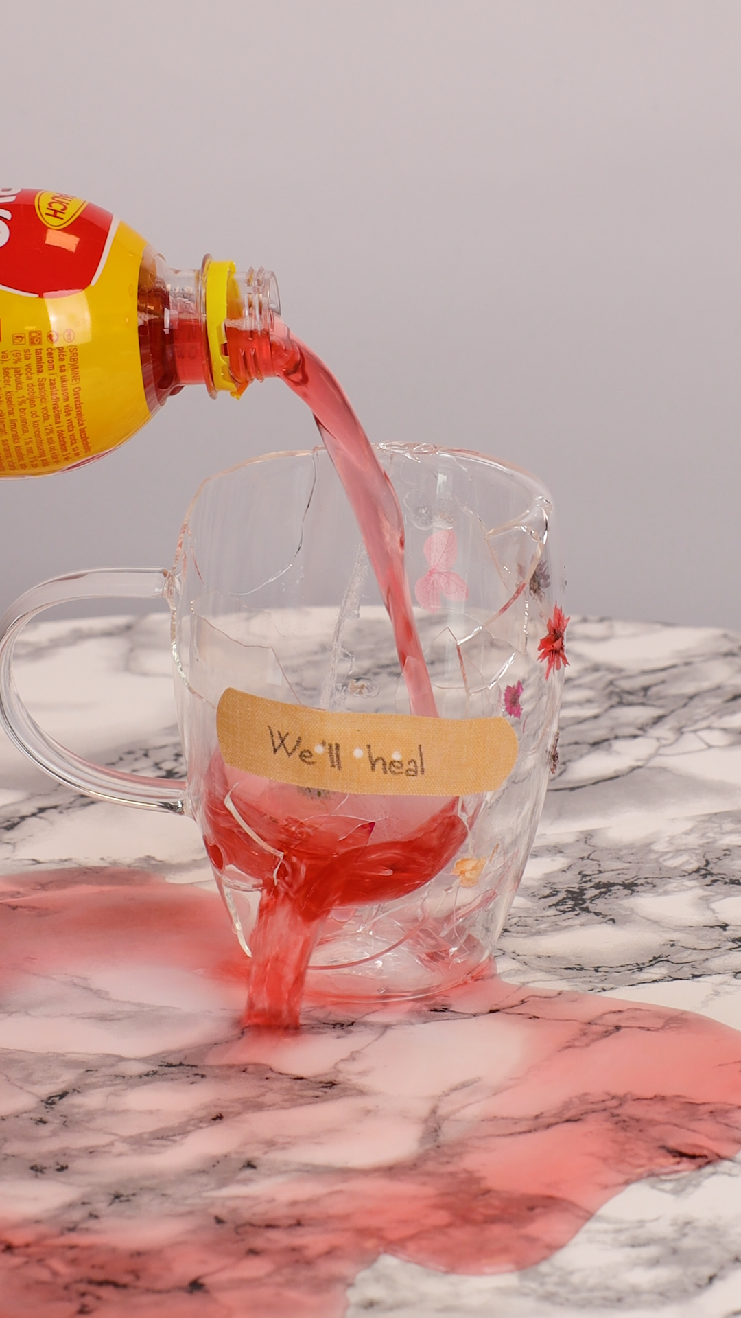 Trust broken, just like this glass!