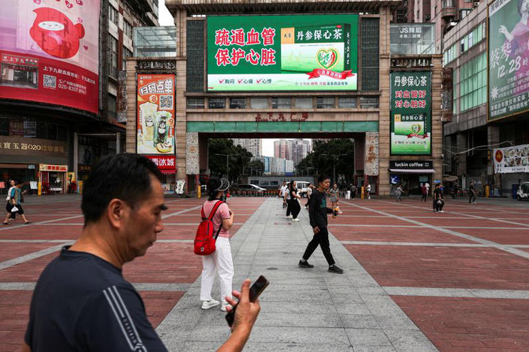 China's economic imbalance deepens as retail sales fall for first time ...