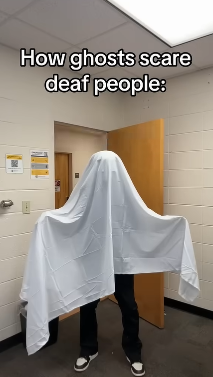 How ghosts scare deaf people 👻🤨💀 no sound needed, just pure visual chaos 😭😂