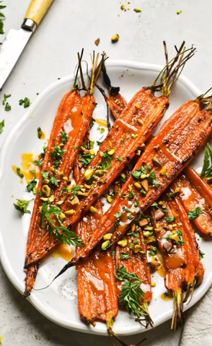 Miso orange roasted carrots: sweet, savory, crunchy side