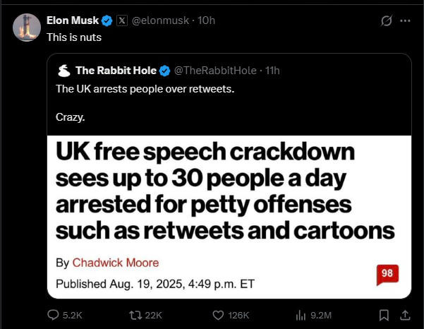 'UK is a police state': Elon Musk is now angry at Britain but why?